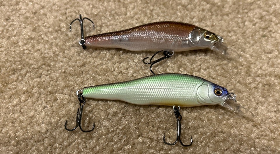 2 Megabass X-80 Trick Darter Jerkbait Assorted Table Rock Shad Stealth ...