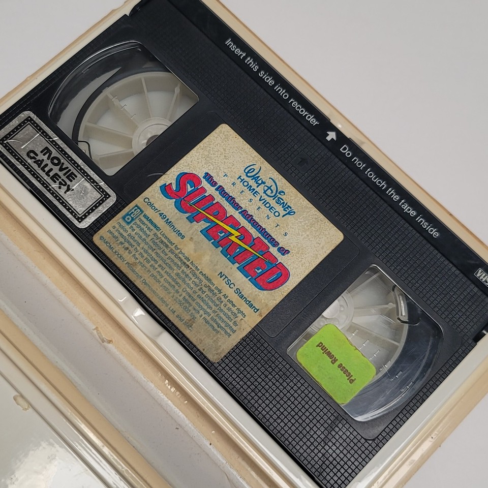 Walt Disney Home Video The Further Adventures of SuperTed VHS 6 ...