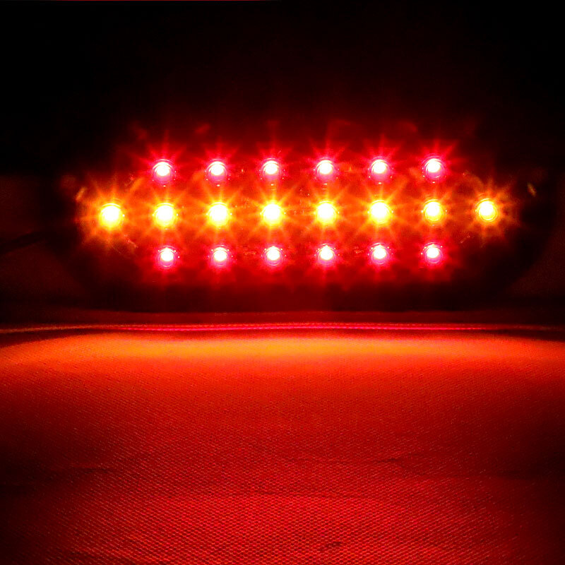 2X Oval Stop LED Turn Tail Brake Lights Amber + Red Flowing DRL Trailer ...