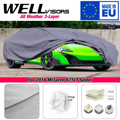 WELLvisors Water Resistant Car Cover 3-6898350CE For 2016 McLaren 675LT ...