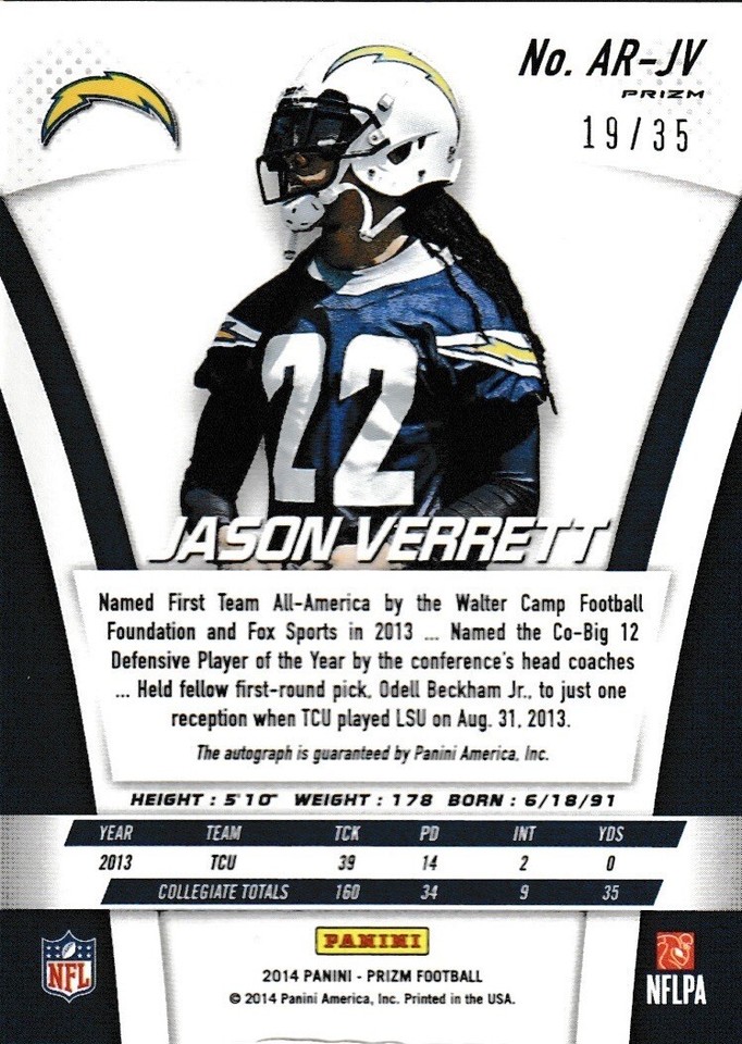 2014 Panini Prizm - Autographed Rookie NFL Shield Logo Prizms #AR-JV ...