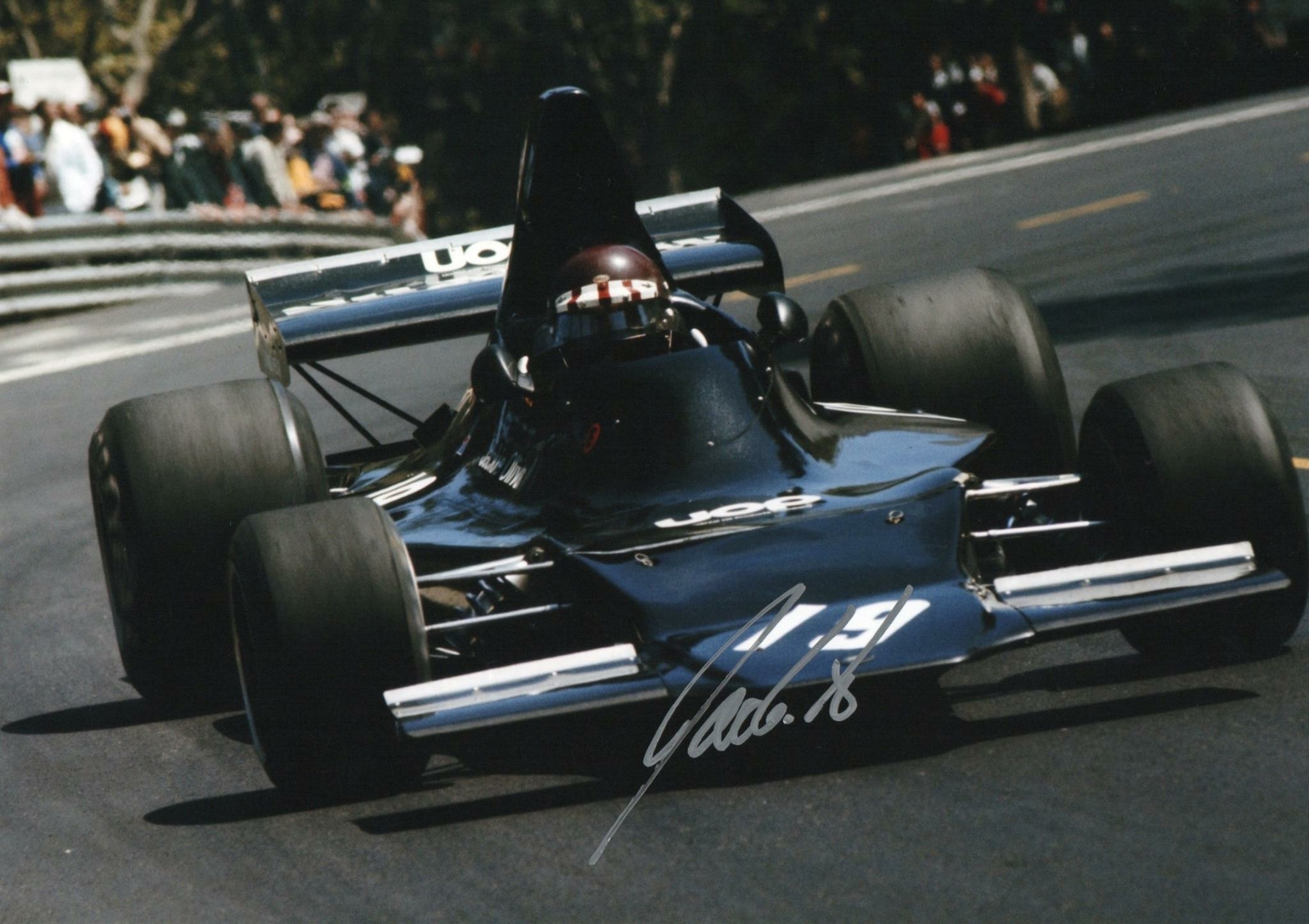 Jackie Oliver SIGNED 12x8 UOP-Shadow DN1 ,Spanish GP Barcelona 1973 | eBay