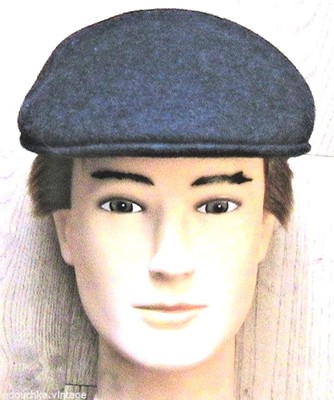 CHRISTYS OF LONDON 1970s MEN DRIVER FLAT CAP~GRAY WOOL~ MADE IN ENGLAND ...
