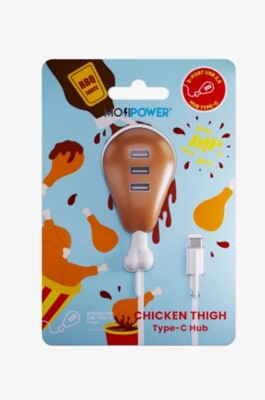 MOJIPOWER Chicken Thigh USB Type-C Hub 3 USB Ports NIP Unique Gift $24 ...