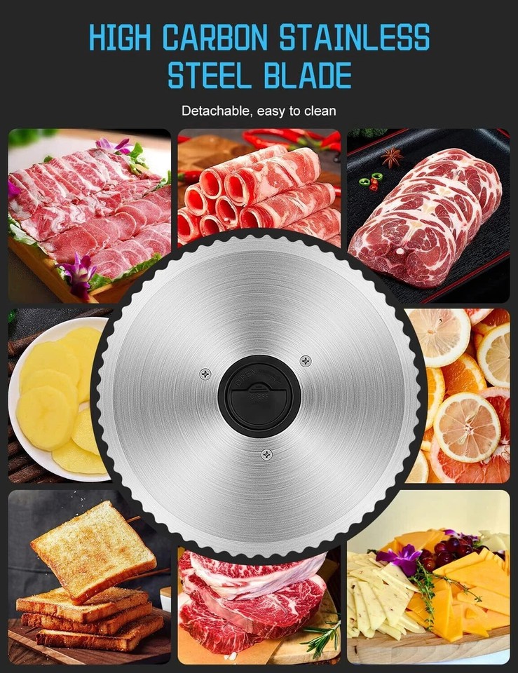 Meat Slicer Blade 7.5'' Stainless Steel,Food Slicer round Blade Only ...