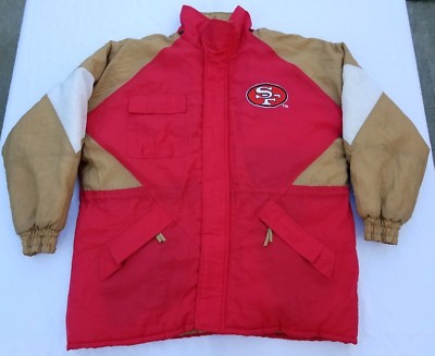 San Francisco 49ers Logo 7 NFL parka jacket men sz XL missing hood SF ...
