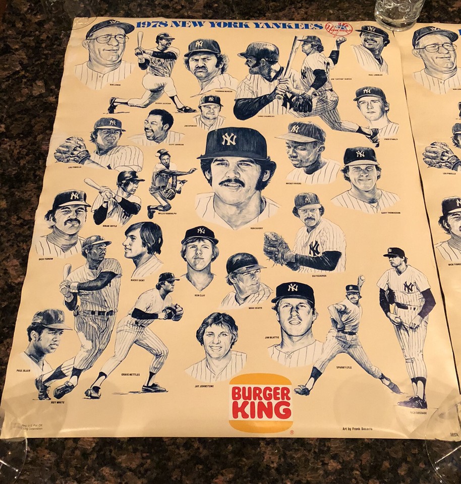 15 1978 Vintage New York Yankees Posters World Series Champions Burger ...
