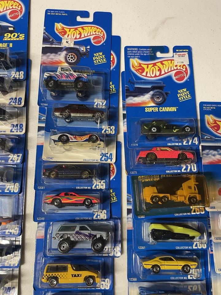 Hot Wheels BLUE CARD lot If 163 Diecast Original 1990’s Variations ...