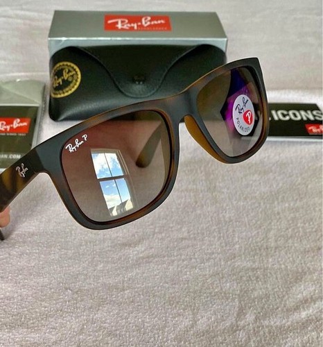 Ray-Ban Justin RB4165 Tortoise Matte / Brown Gradient Sunglasses | eBay