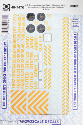 Microscale Decal #48-1470 U.S. Army, Airforce, & Dept. of Defense (DODX ...