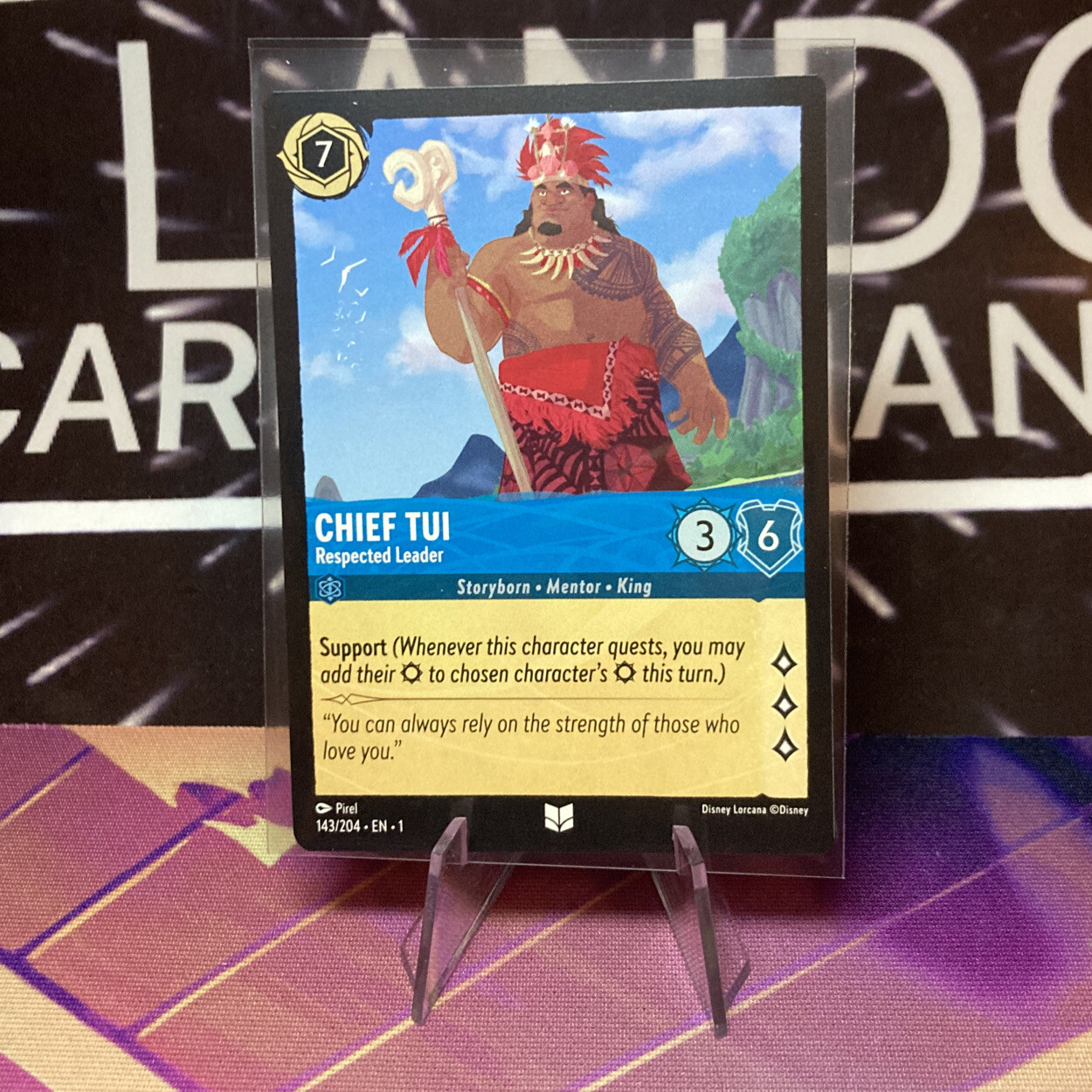 Disney Lorcana - Chief Tui - Respected Leader - Uncommon Non-Foil 143/ ...