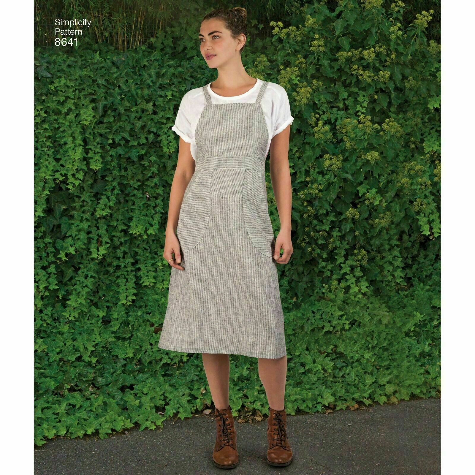 Simplicity Dress Sewing Pattern S8641 6-14 Womens Pinafore Open Back ...