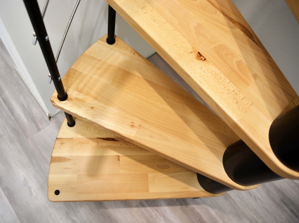 Venezia Smart Spiral loft Staircase 100 cm BLACK space saver, SMALL ...