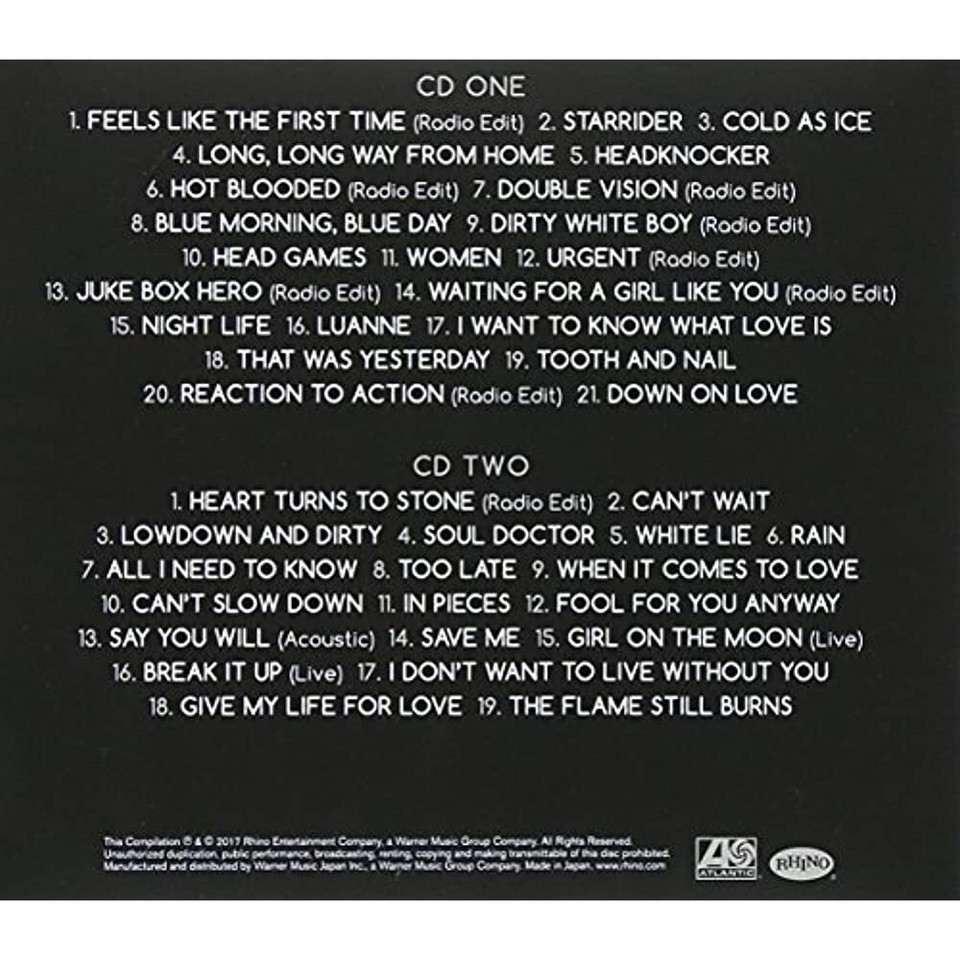 2017 JAPAN 2 SHM CD FOREIGNER 40/40 FORTY HITS FROM FORTY YEARS DIGI ...