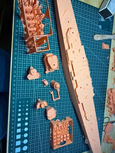 3D Printed 1/700 French Navy Algeria heavy cruiser Unpainted Model Kit ...