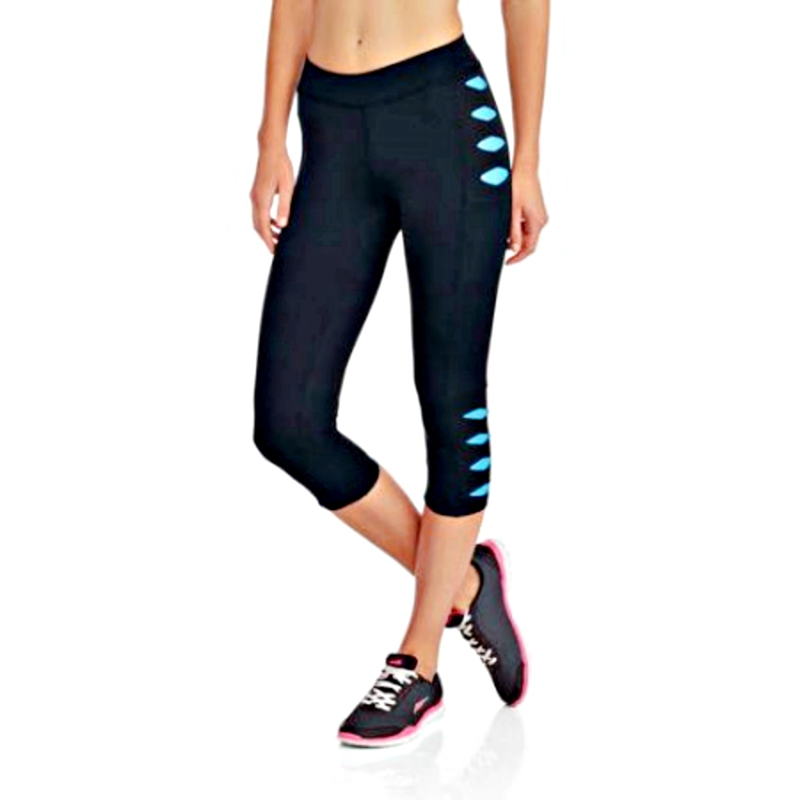 Cascade Blue Women's Active Performance Core Vented Capri Yoga Athletic ...