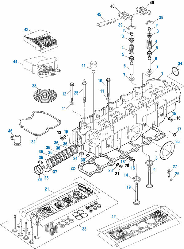 Cylinder Head Bolt Set for Caterpillar 3406E and C15 engines 1241854 ...