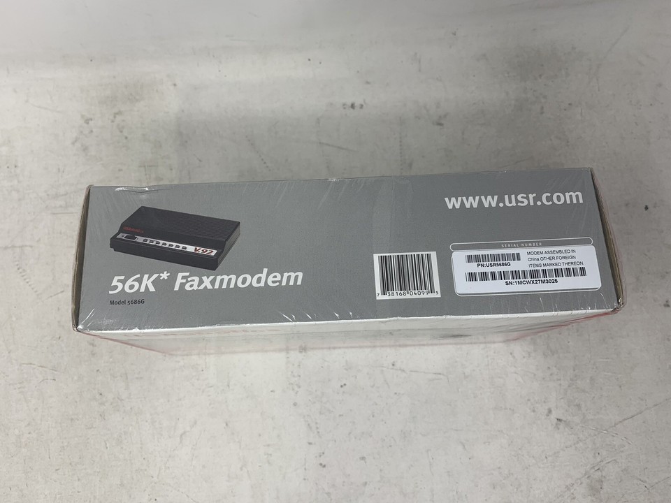 US ROBOTICS USR5686E EXTERNAL 56K V.92 V.90 ITU SERIAL DATA FAX MODEM ...