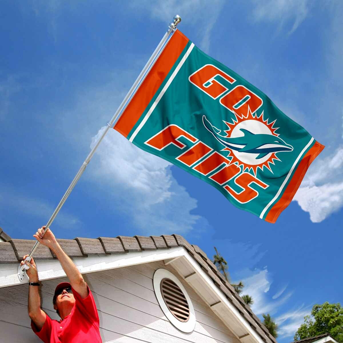 3x5 Foot Miami Dolphins Go Fins Flag | eBay