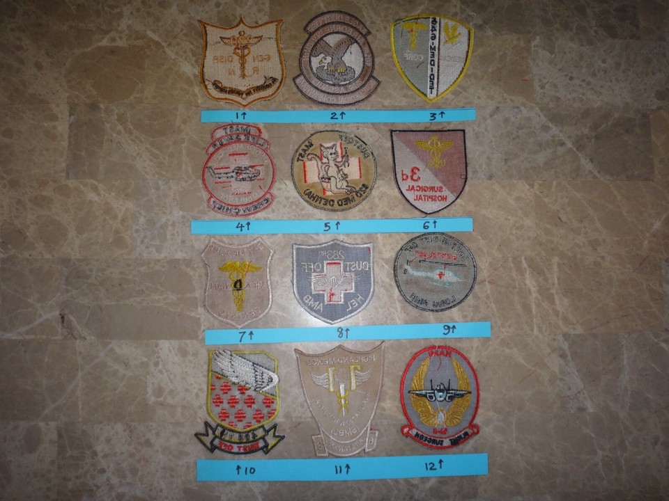 12 US Army MEDICAL EVACUATION DENTAL AMBULANCE DUST OFF Patches @ $10 ...