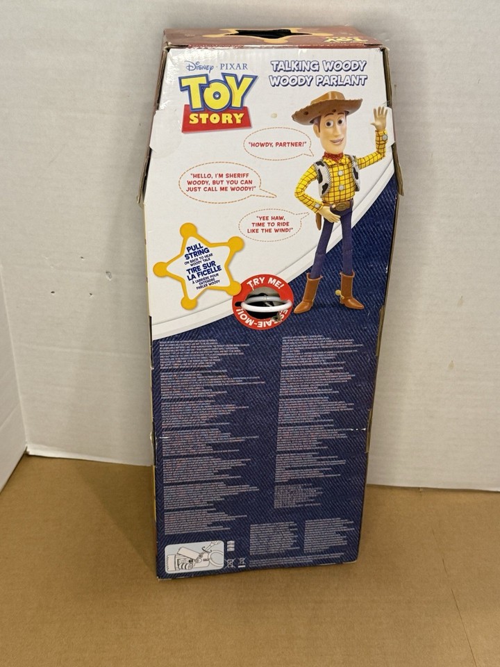 NEW Pixar Disney Store Toy Story 16" Tall Pull String Talking Woody ...