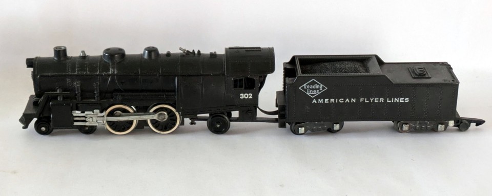 S Gauge Scale Train American Flyer Reading 302 Steam Engine Locomotive ...
