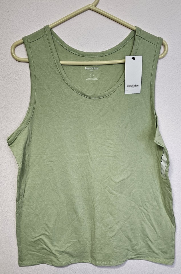 Green Tank Top Goodfellow And Co Mens LARGE | eBay