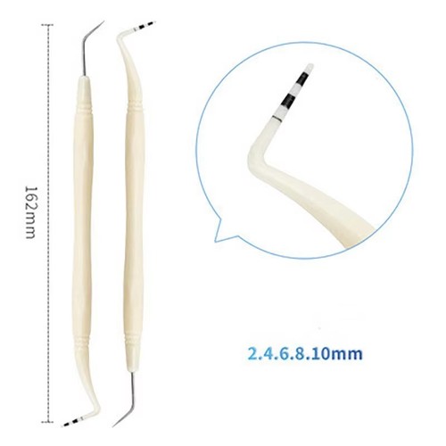 Periodontal Probe Dental Implant Depth Measure Flexible Probes Scaler ...