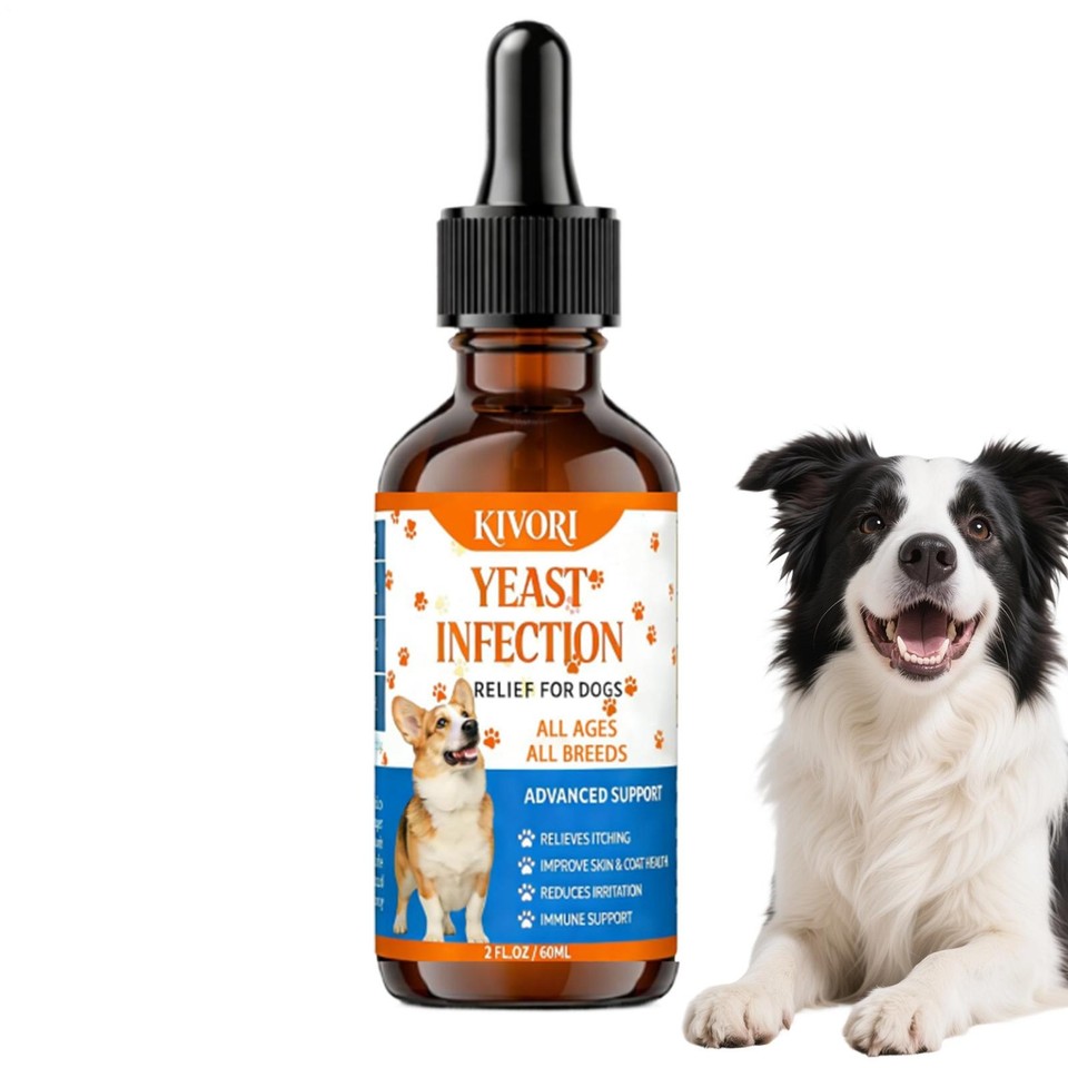 Kivori Yeast Infection Drops for Dogs 60ml Natural Soothing Oil Dog ...