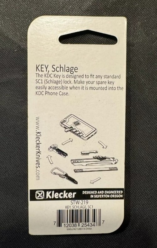 3 Ea Klecker SC1 End Profile Schlage Key Blank. Works with KDC phone ...