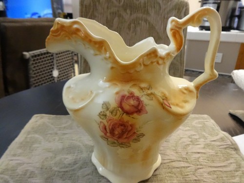 VINTAGE MAURICE LOU CERAMIC WATER PITCHER 10" TALL | eBay