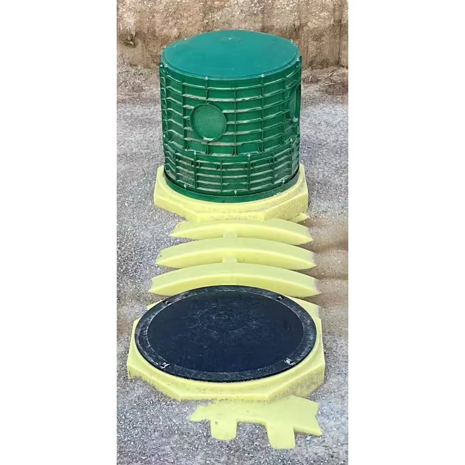 Septic Tank Riser 20 in x 6 in High-Density Polyethylene Stackable ...