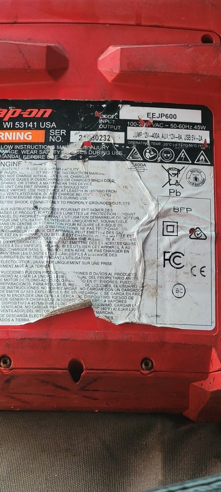 Snap On Jump Pack EEJP600 | eBay