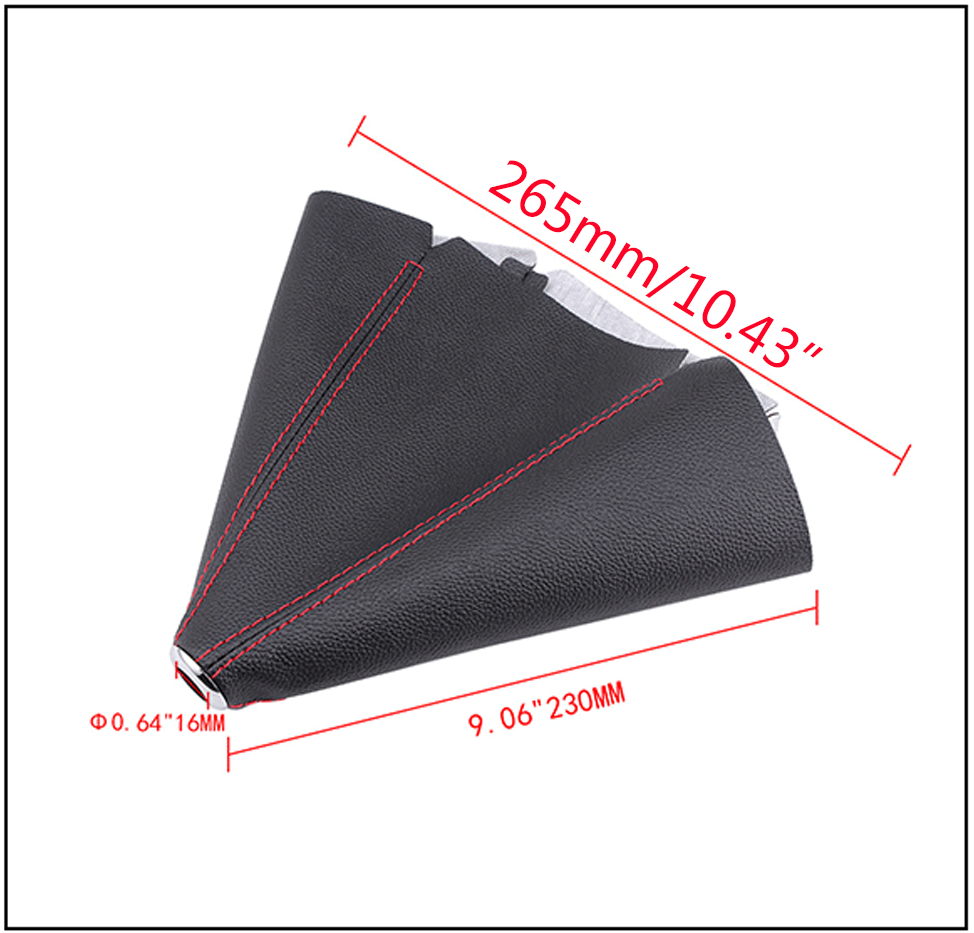 Universal Leather With Red Stitch Shift Knob Shifter Boot Cover For ...