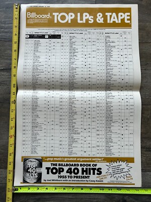 KISS Poster Lick It Up #45 BILLBOARD Top Albums Chart Jan 14 1984 ...