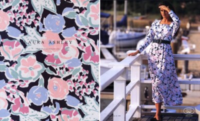 1989 Laura Ashley Yasmin Le Bon fashion 2-page MAGAZINE AD | eBay