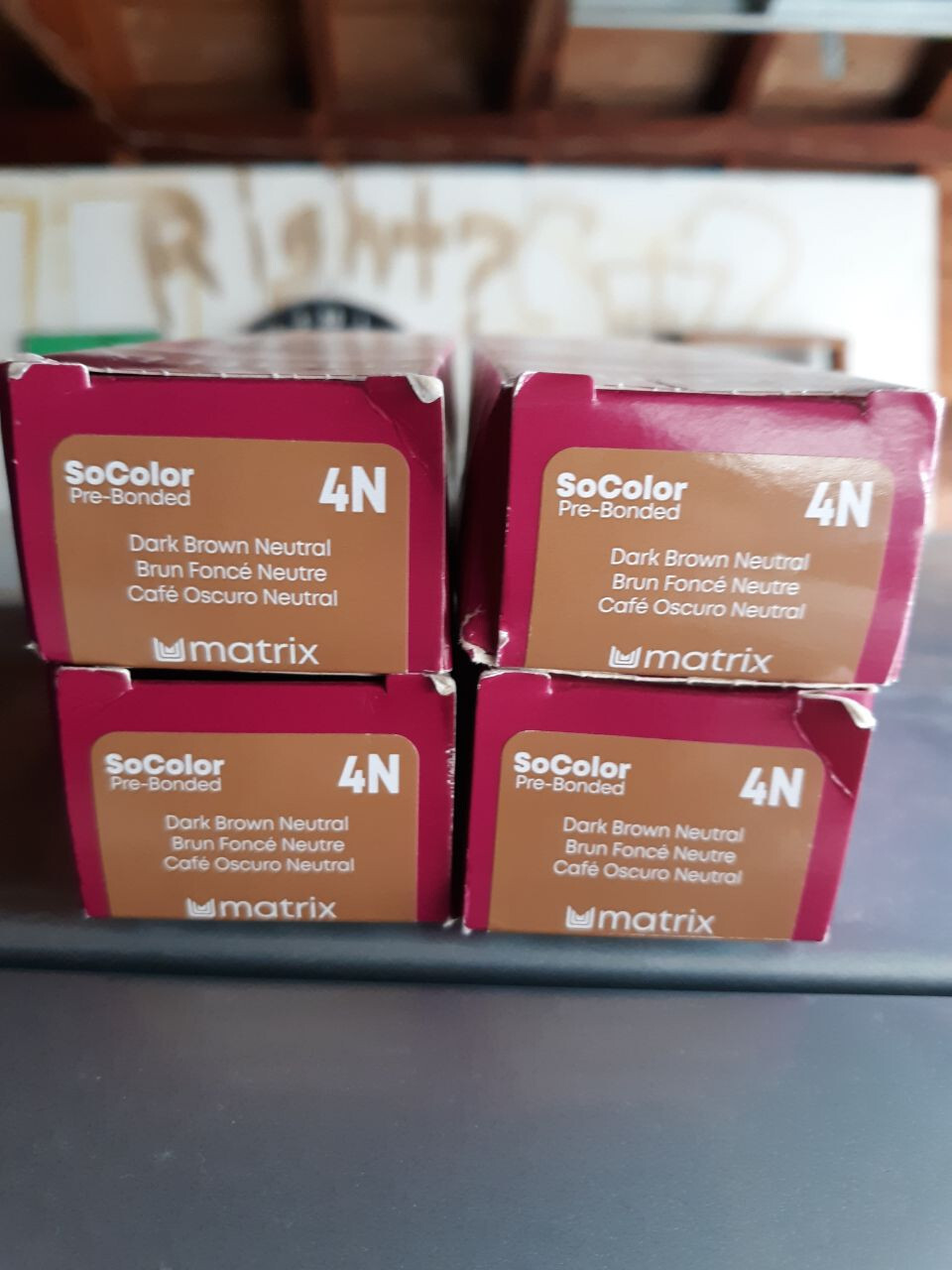 (4) Matrix SoColor Pre-Bonded Hair Color Creme 4N Dark Brown Neutral ...