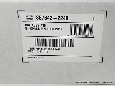 Bose A30 Headset Control Module Lemo 5-OHM 6 Pin Cable & Mic, FLEX PWR ...