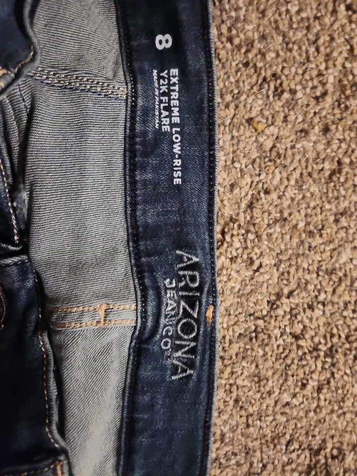 Arizona Extreme Low Rise Y2k Flare Jeans Size 8 | eBay