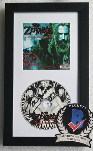 ROB ZOMBIE AUTOGRAPHED BECKETT BAS COA SIGNED ROCK MUSIC SINGER CD ...