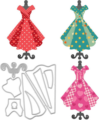 Dress Metal Die Cuts, Lady Dress Shirt Cutting Dies Cut Stencils ...