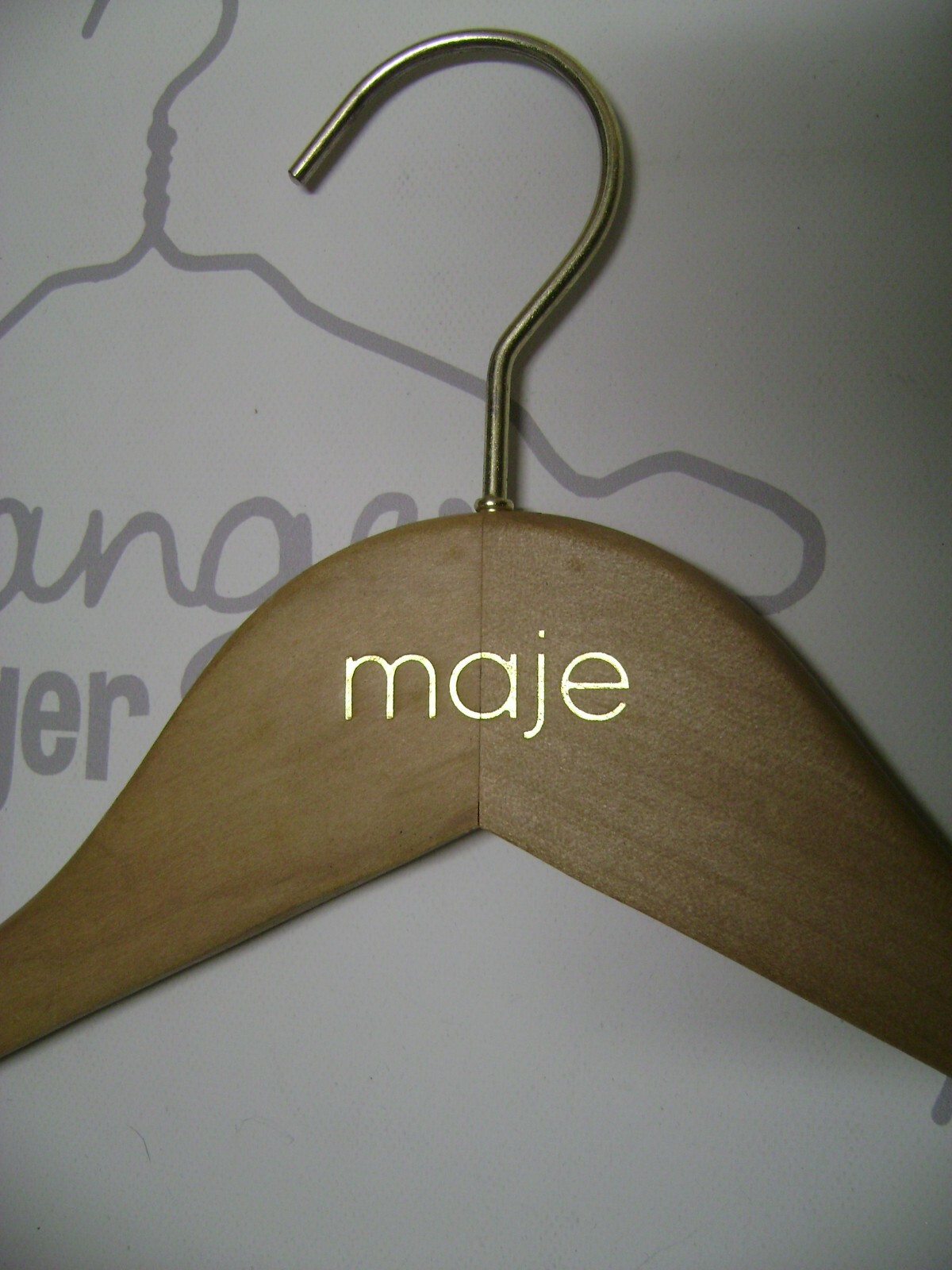 MAJE DESIGNER 16 "DRESS SHIRT LIGHT WOOD HANGERS SET 14 | eBay