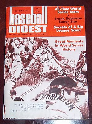 Baseball Digest October 1971 great moment`s in world series history | eBay