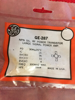 GE-287 NPN SIL RF POWER TRANSISTOR LARGE SIGNAL POWER AMP | eBay