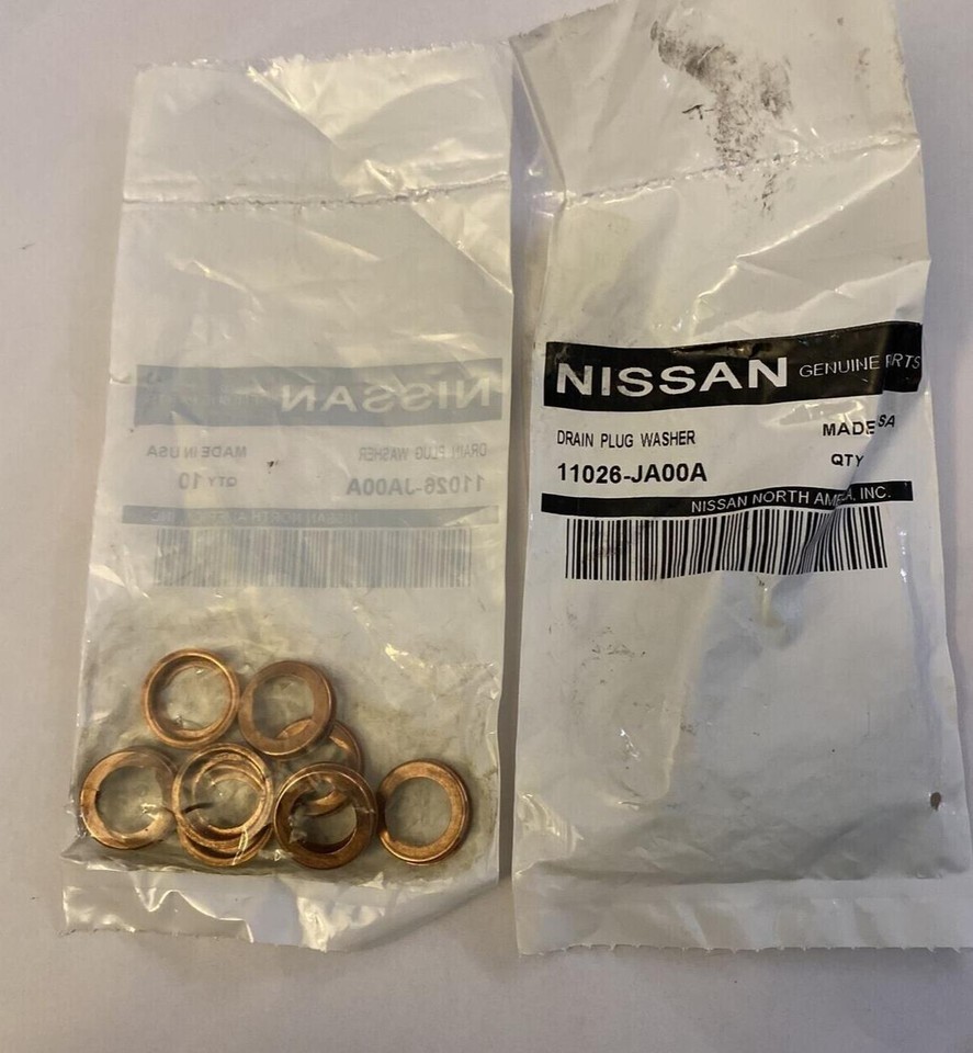 Set of 10 Oil Drain Plug Crush Washer Gaskets For Nissan 11026-JA00A ...