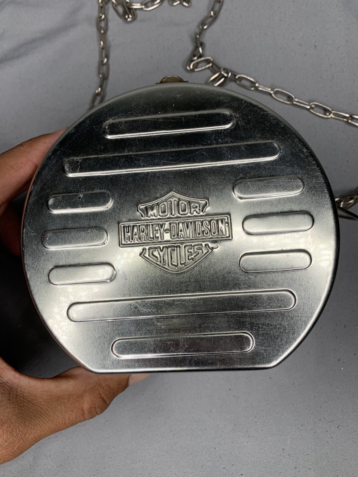 Harley Davidson Mini Round Carrying Case Candy Tin aa… - Gem