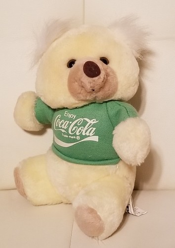 Vintage Caltoy Coca Cola Coke Koala Bear Plush Toy Advertising Green ...