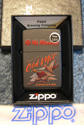 ZIPPO PABST BLUE RIBBON Lighter OLD MILWAUKEE 46307 Beer Advertiser NEW ...