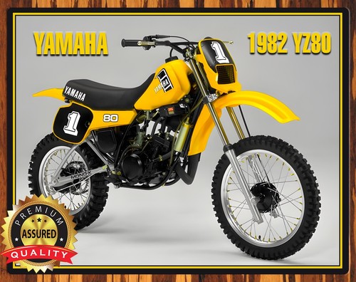1982 Yamaha - YZ80 - Motocross - Metal Sign 11 x 14 | eBay