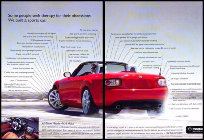 2006 Mazda Miata Mx-5 Original 2-page Advertisement Print Car Art Ad ...